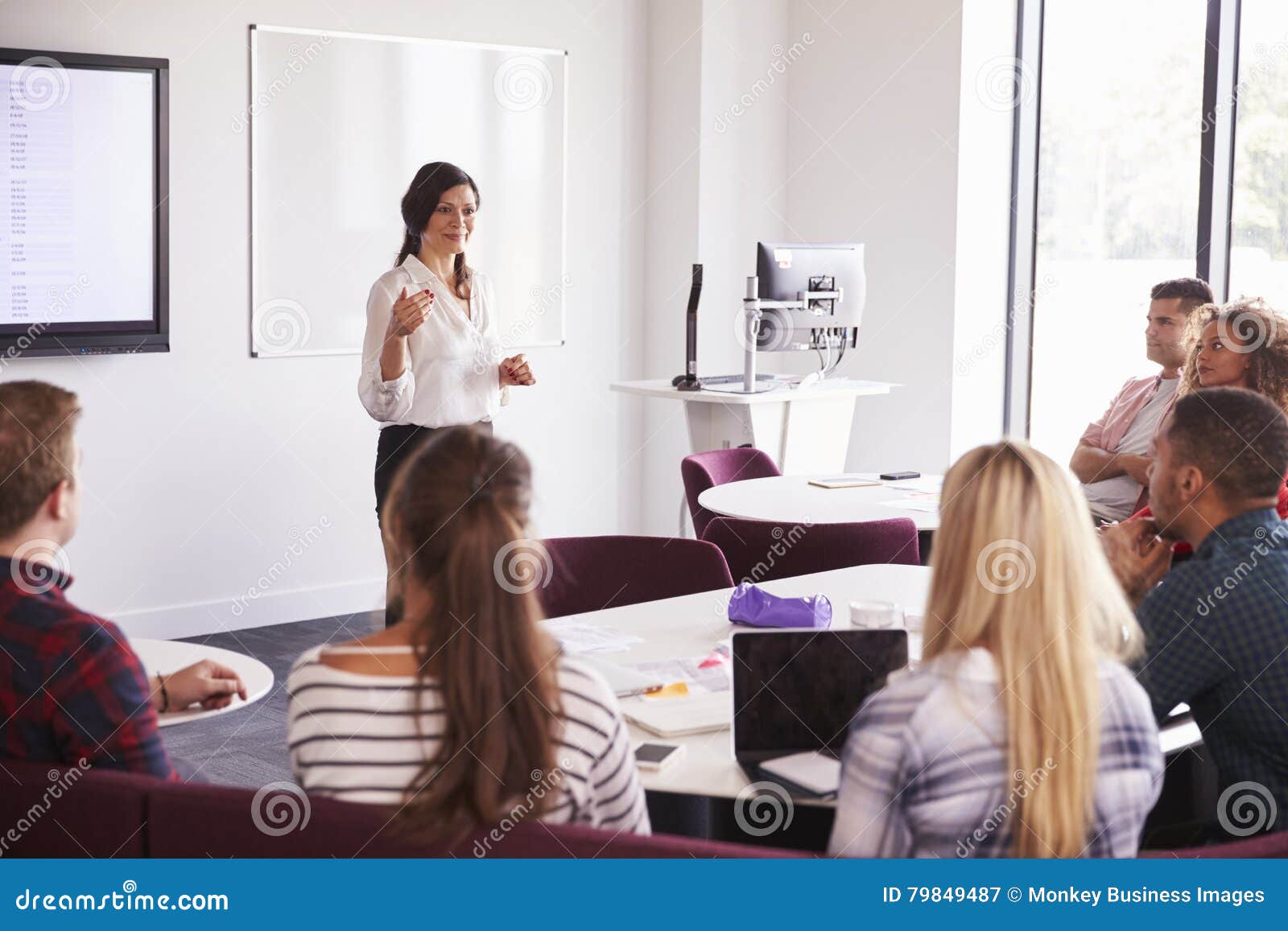 University Students Attending Lecture on Campus Stock Image - Image of ...