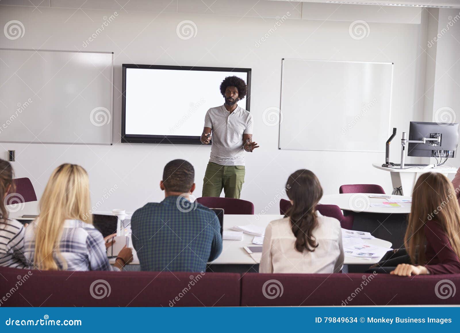 University Students Attending Lecture on Campus Stock Photo - Image of ...