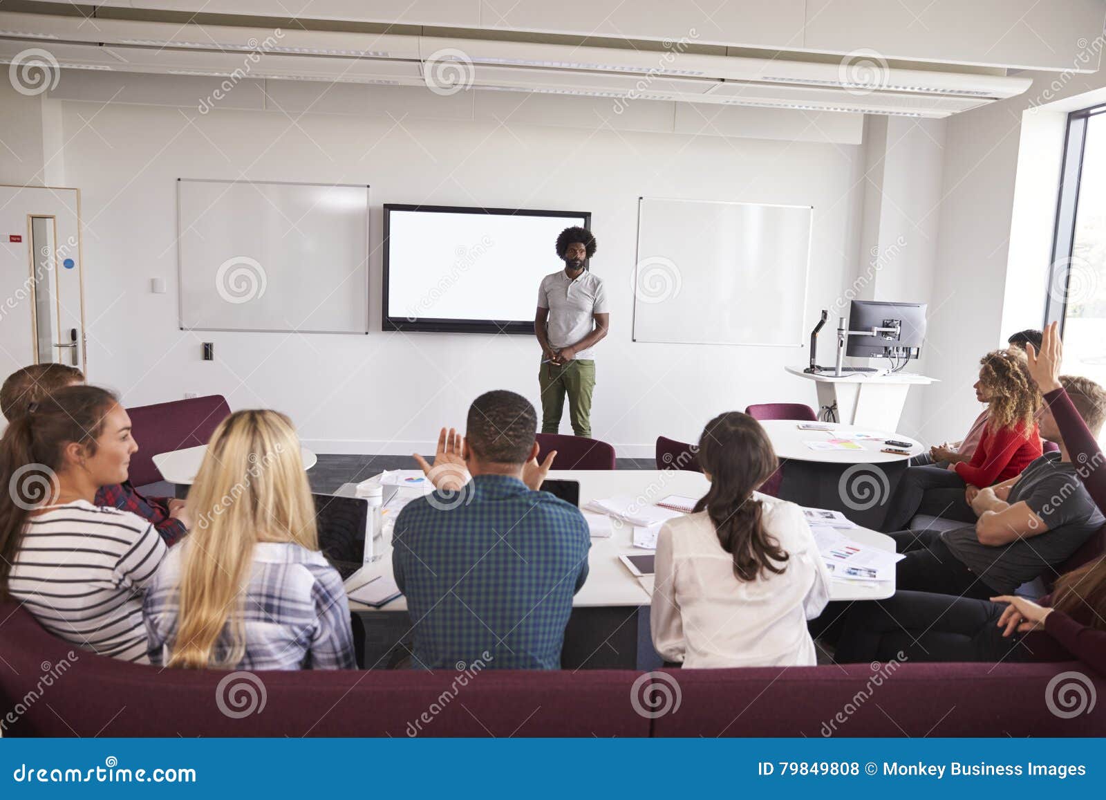 University Students Attending Lecture on Campus Stock Photo - Image of ...