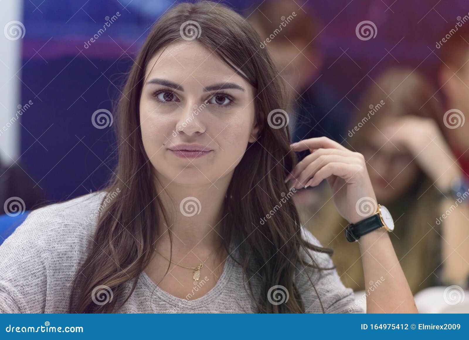 University Students during the Class. Resolving Problems Together. Team ...