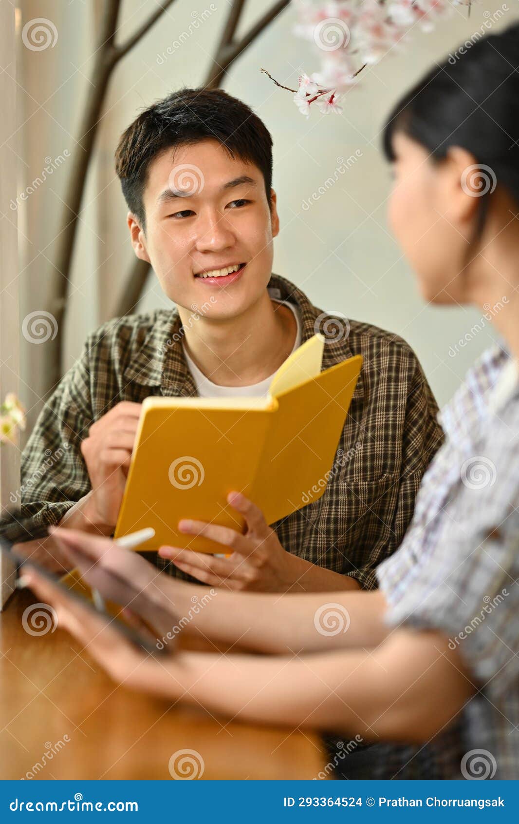 University Students Collaborating on a Project in Campus. Education ...