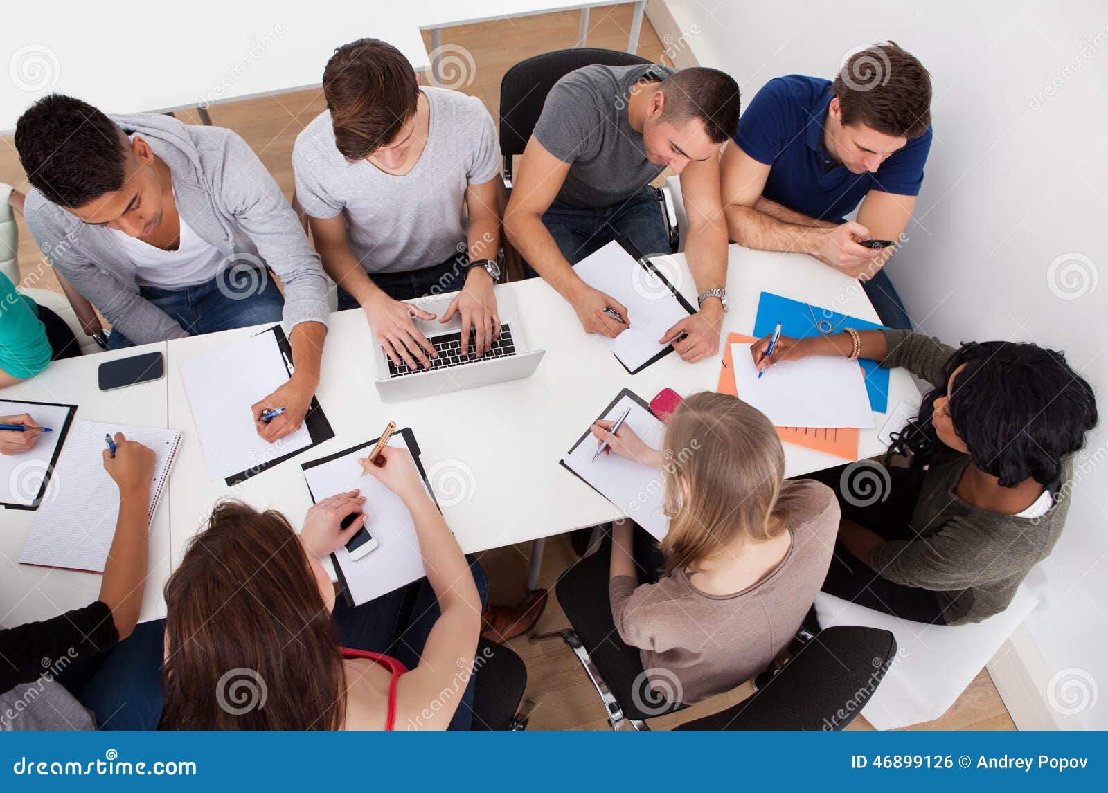 University Students Doing Group Study Stock Photo - Image of mixed ...