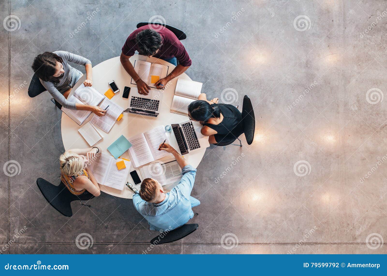 University Students Doing Group Study Stock Photo - Image of group ...