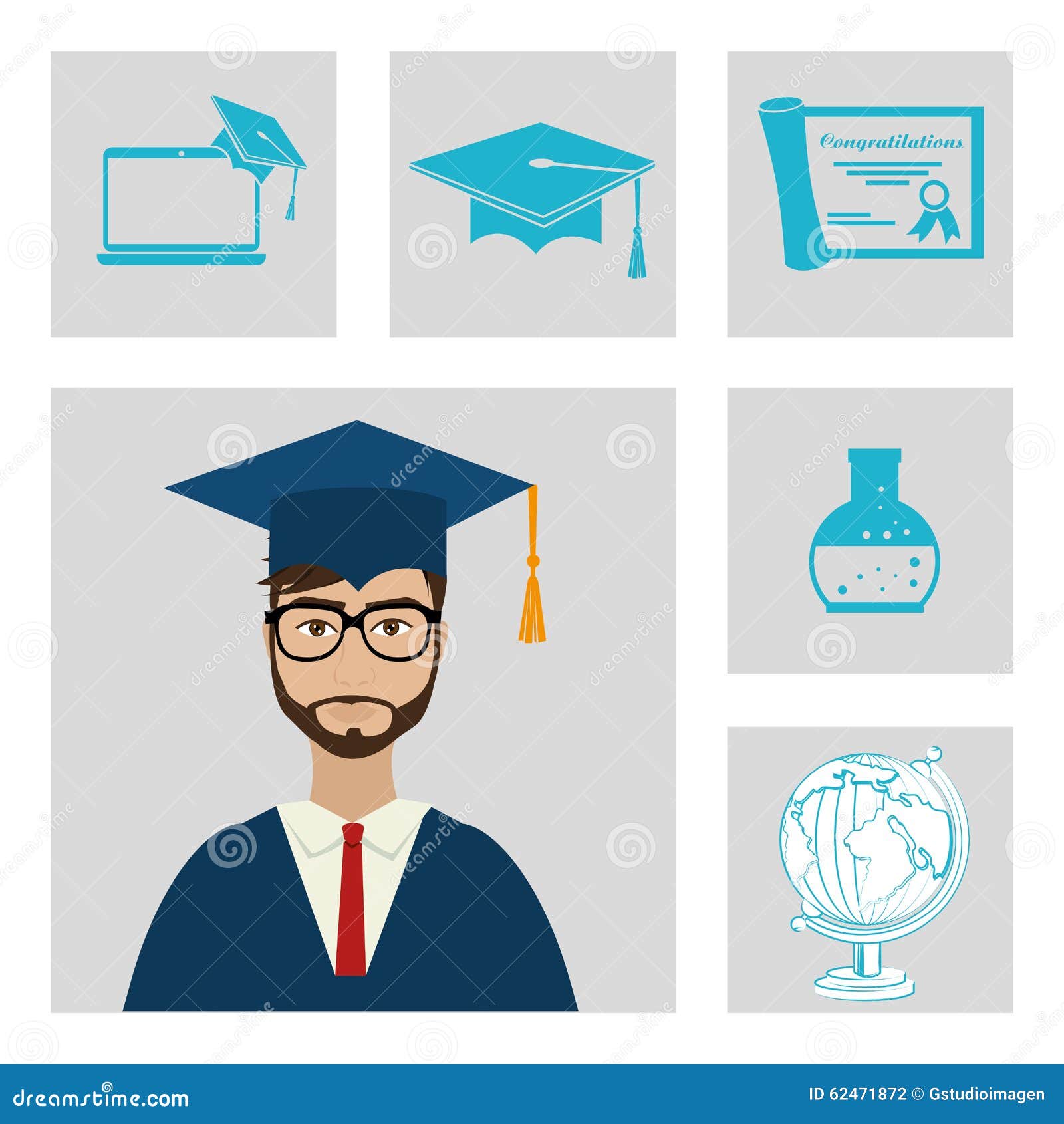 University Students Graduation Stock Illustration - Illustration of ...