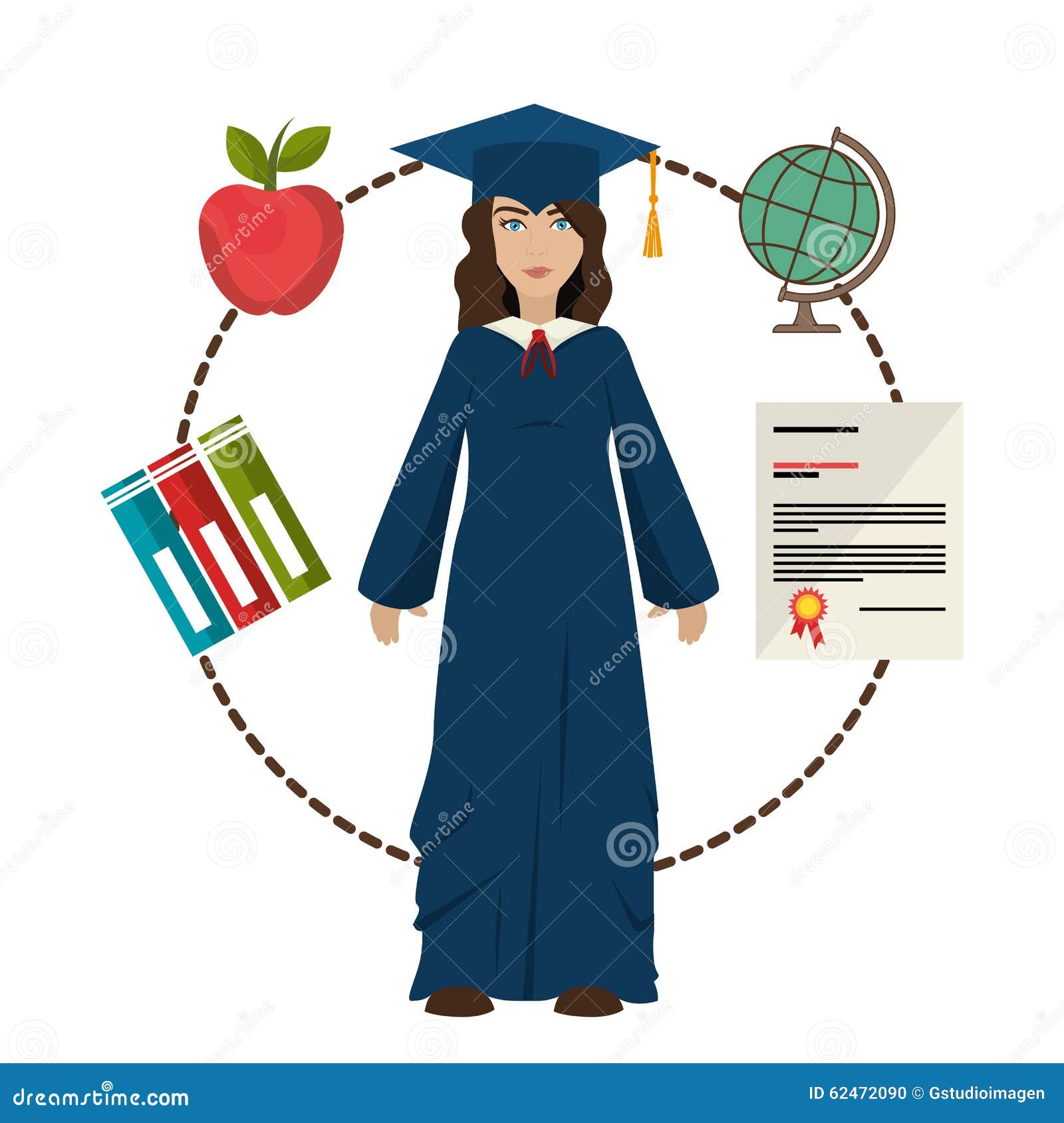 University Students Graduation Stock Illustration - Illustration of ...