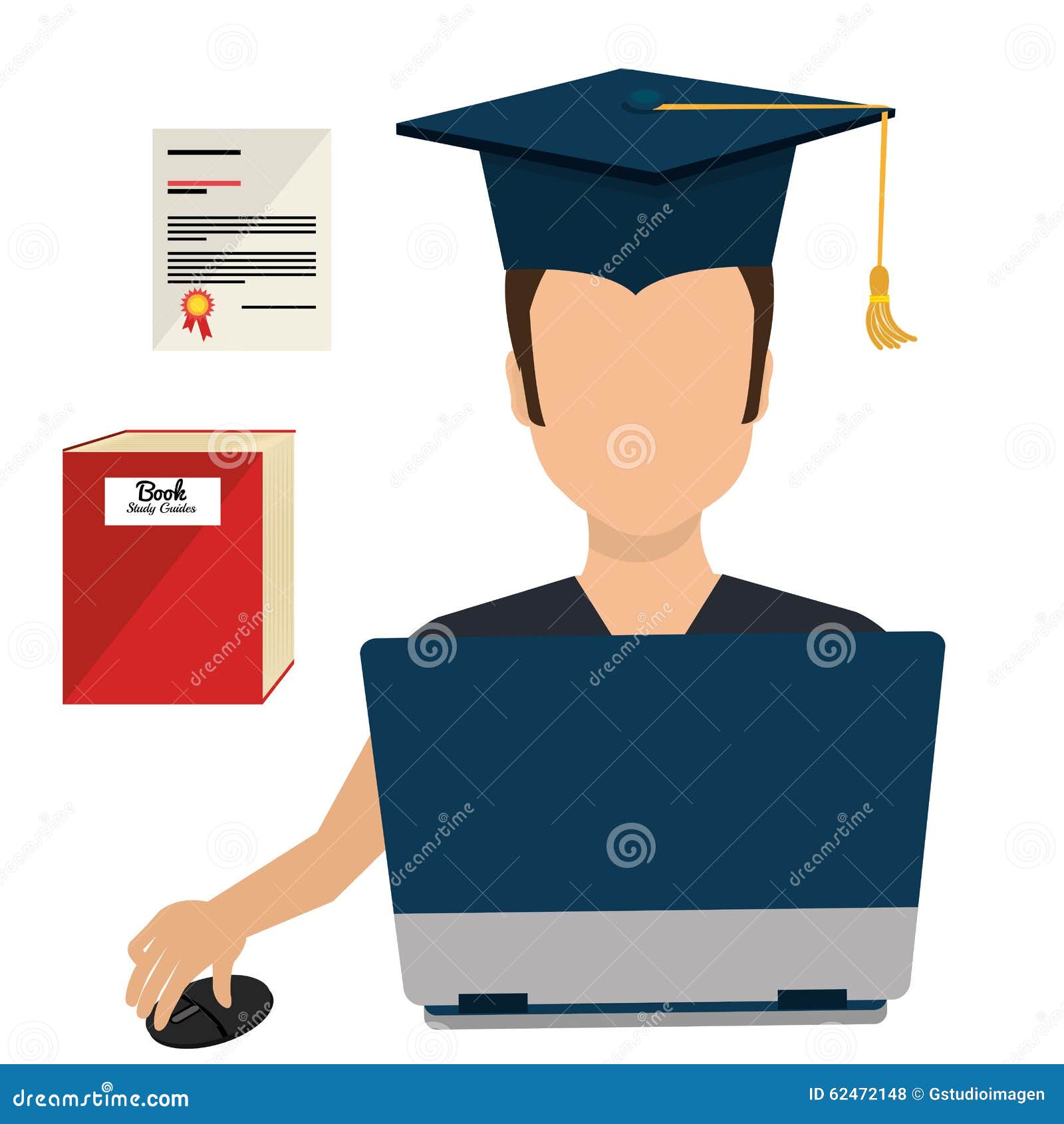 University Students Graduation Stock Illustration - Illustration of ...