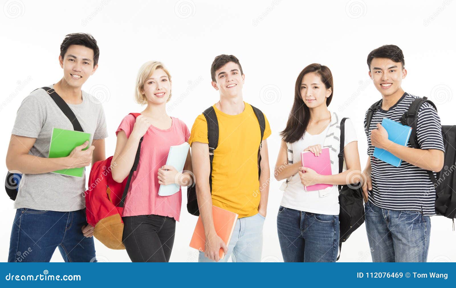 University Students isolated on White Stock Image - Image of portrait ...