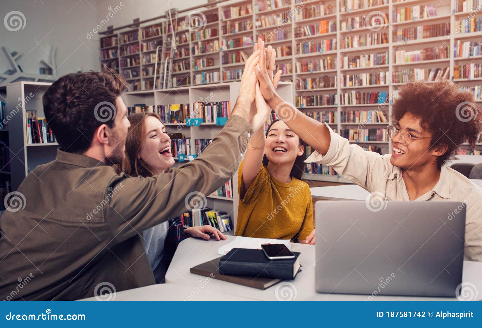 University Students Putting Their Hands Together. Concept of Teamwork ...