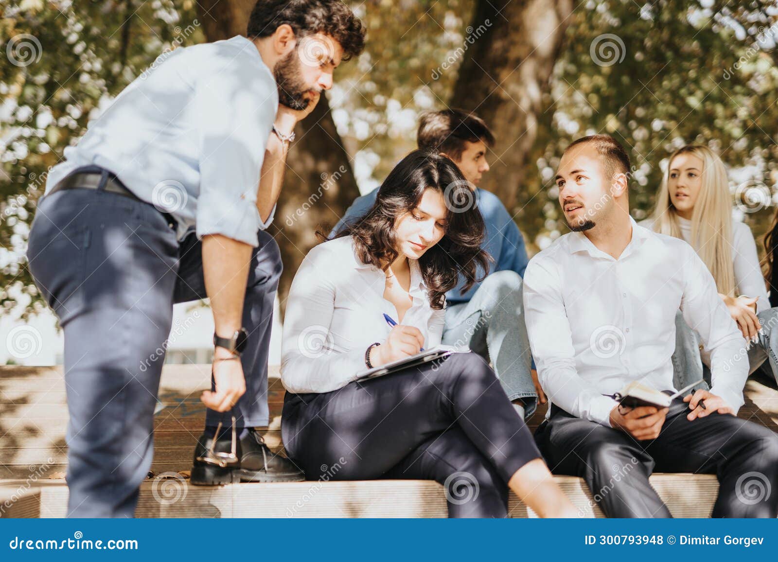 University Students Sharing Knowledge and Working Together on Projects ...