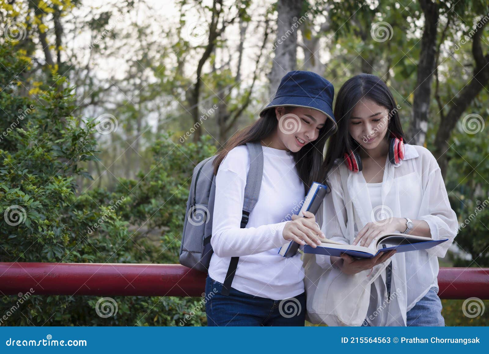 University Students Standing in Campus during Break. Stock Image ...