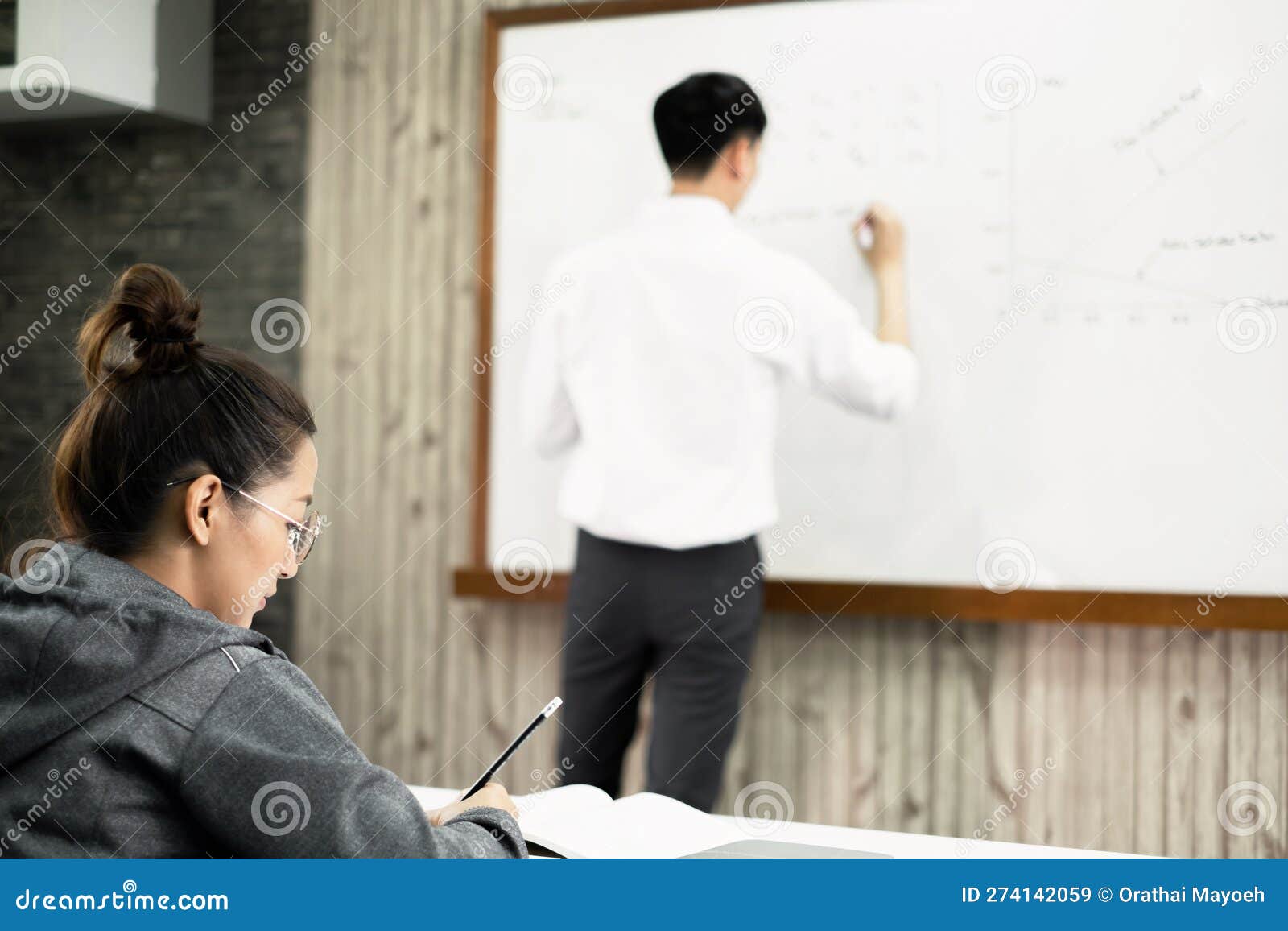 University Students Study Hard and Listen To Teachers for Their Lessons ...