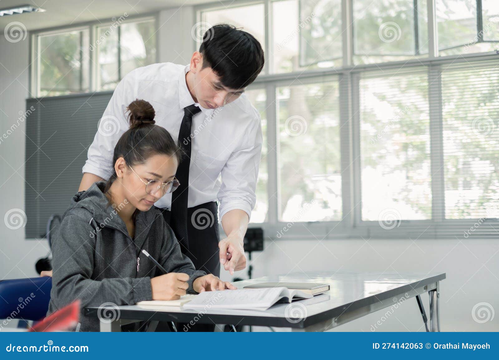 University Students Study Hard and Listen To Teachers for Their Lessons ...
