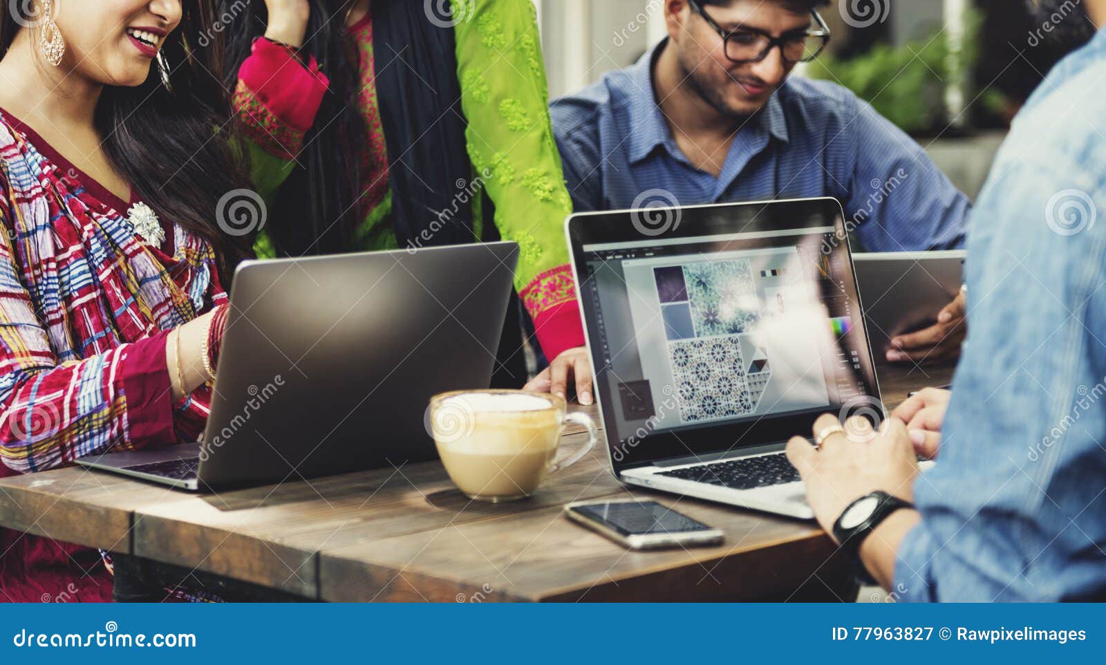University Students Teamwork Technology Concept Stock Image - Image of ...