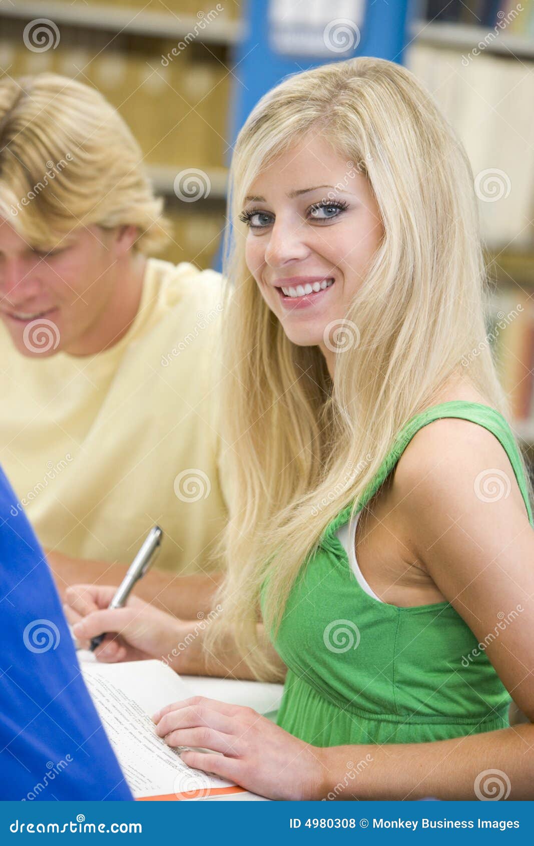 University Students Working in Library Stock Photo - Image of education ...