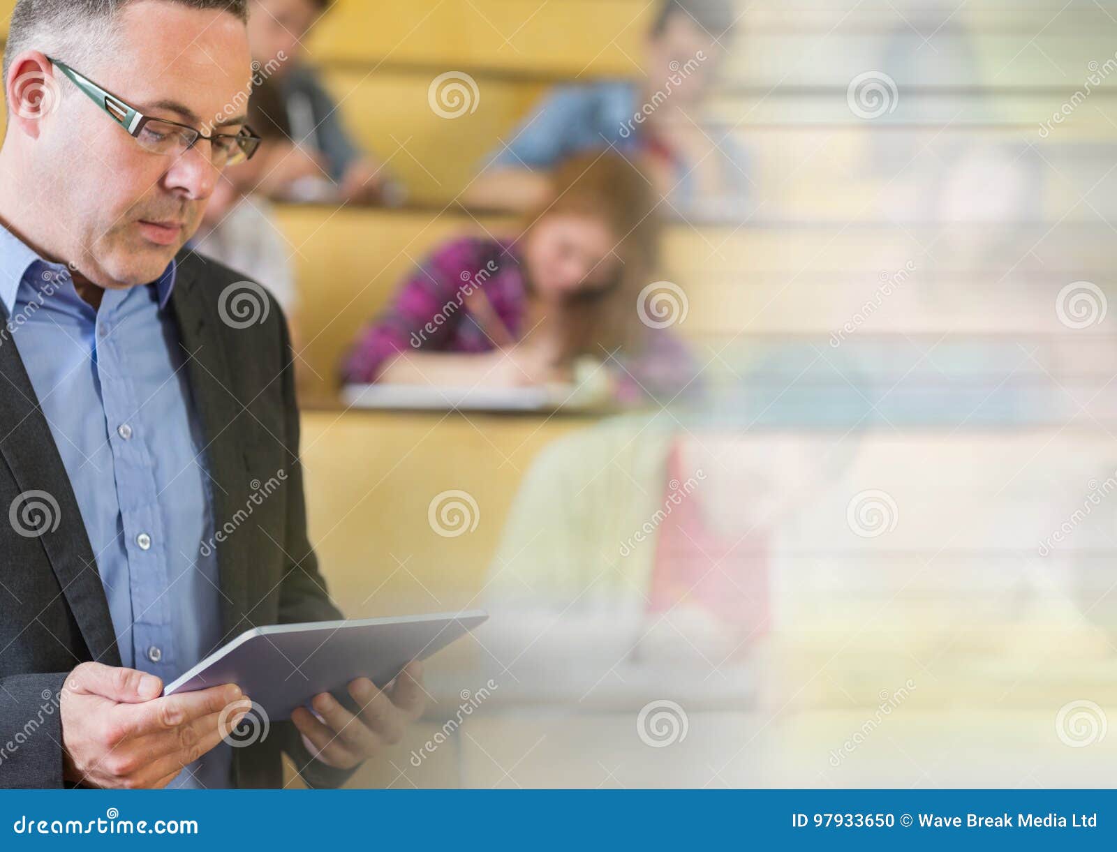 University Teacher with Class Stock Photo - Image of desk, casual: 97933650