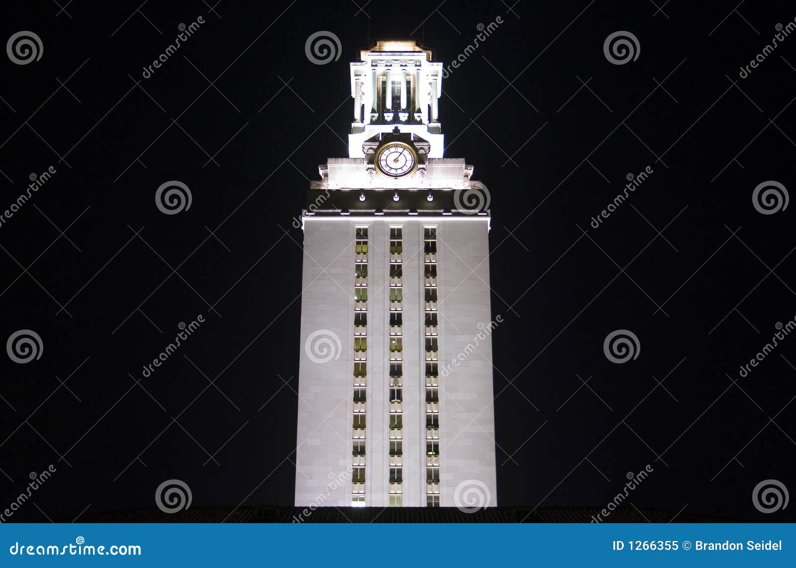 University of Texas Clock Tower at Night Editorial Image - Image of ...
