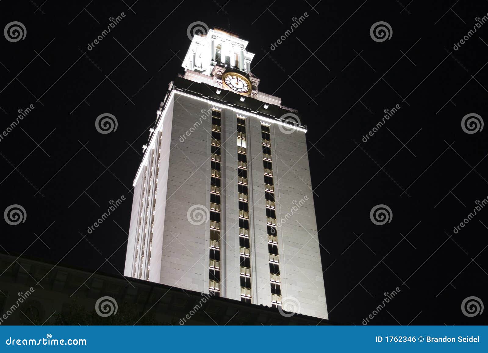 University of Texas Clock Tower at Night Editorial Photo - Image of ...