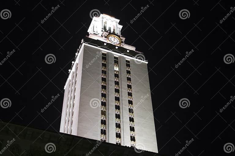 University of Texas Clock Tower at Night Editorial Photo - Image of ...