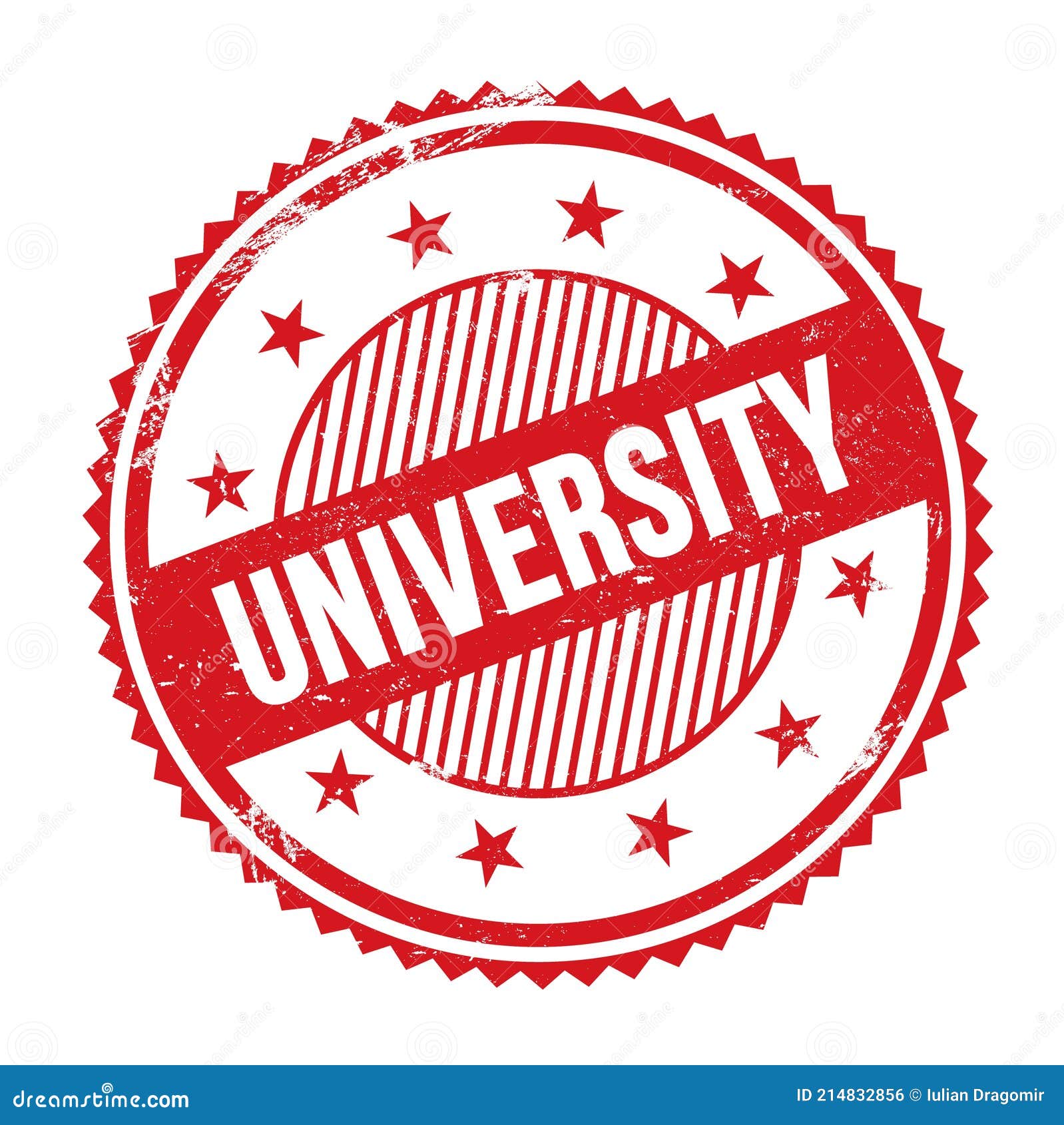 UNIVERSITY Text Written on Red Grungy Round Stamp Stock Illustration ...