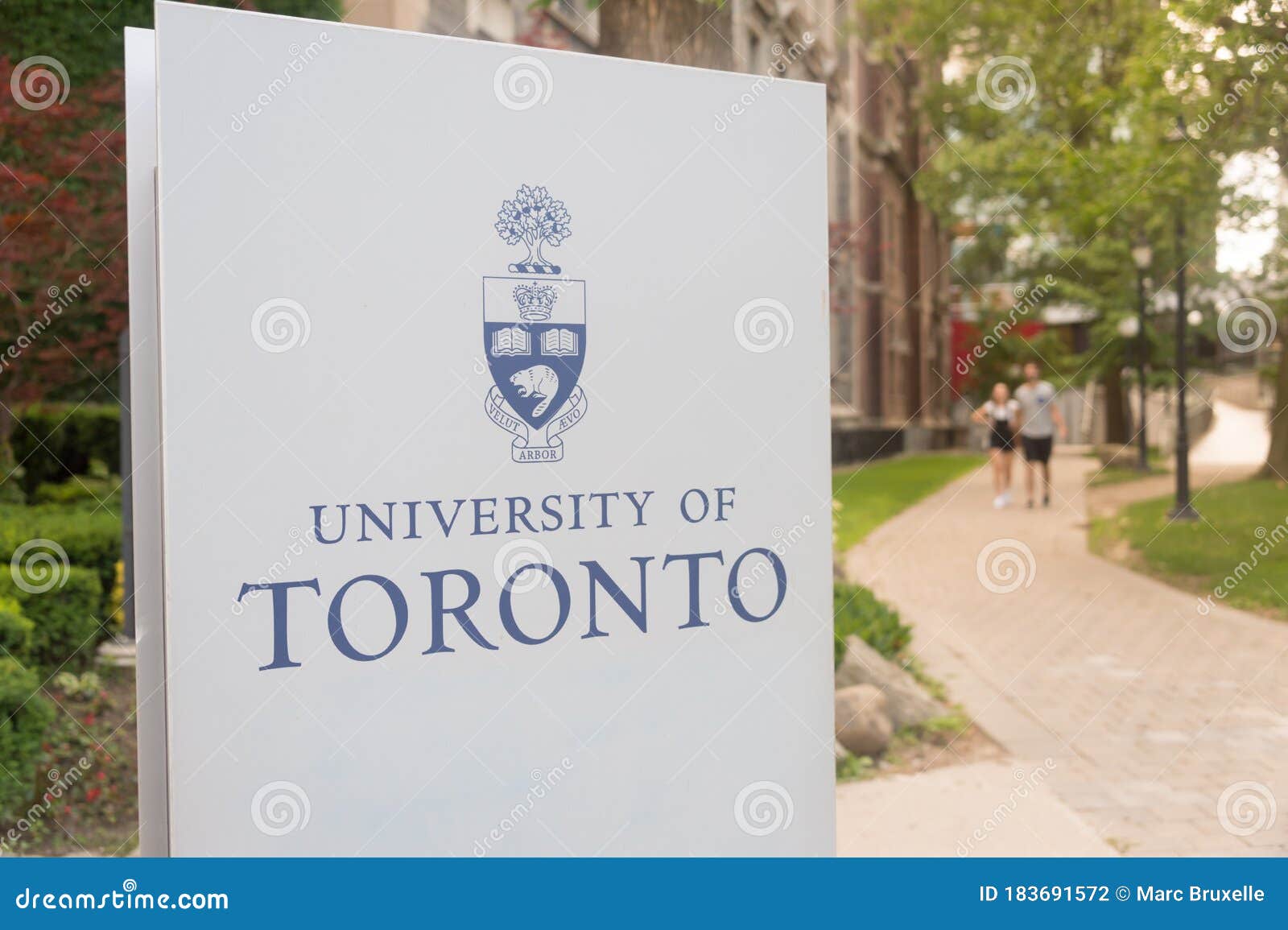 University of Toronto sign editorial photography. Image of text - 183691572