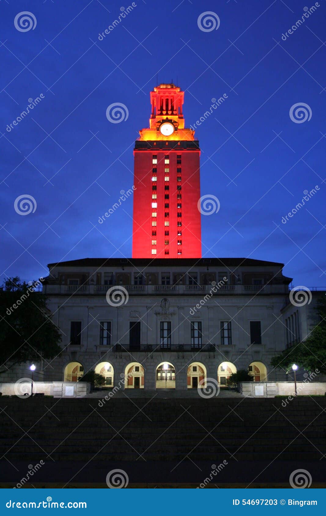 University Tower stock image. Image of higher, orange - 54697203