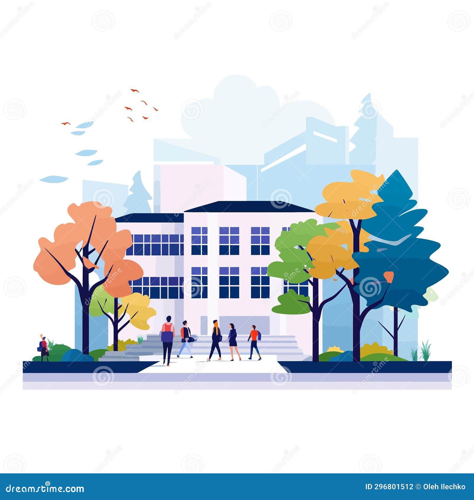University Vector Flat Minimalistic Isolated Illustration Stock ...