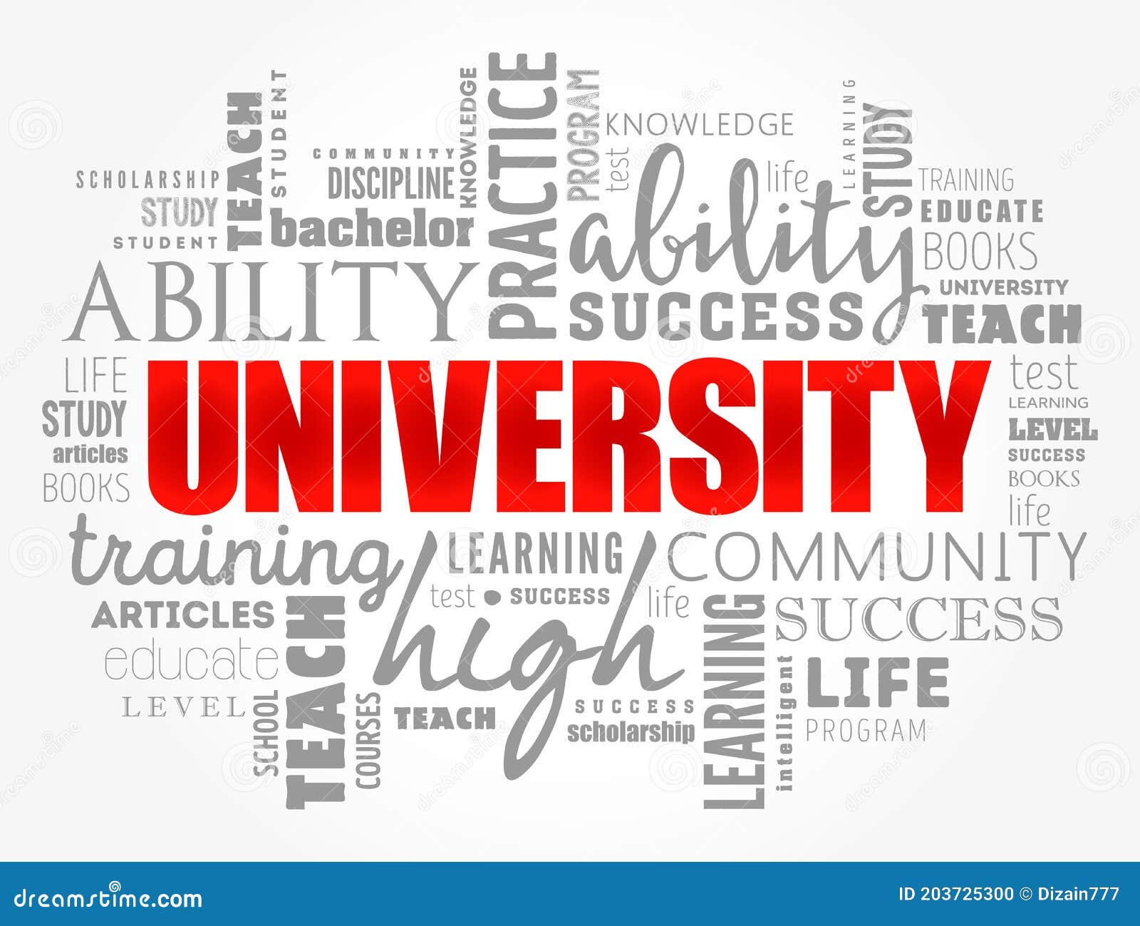 University Word Cloud Collage Stock Illustration - Illustration of book ...