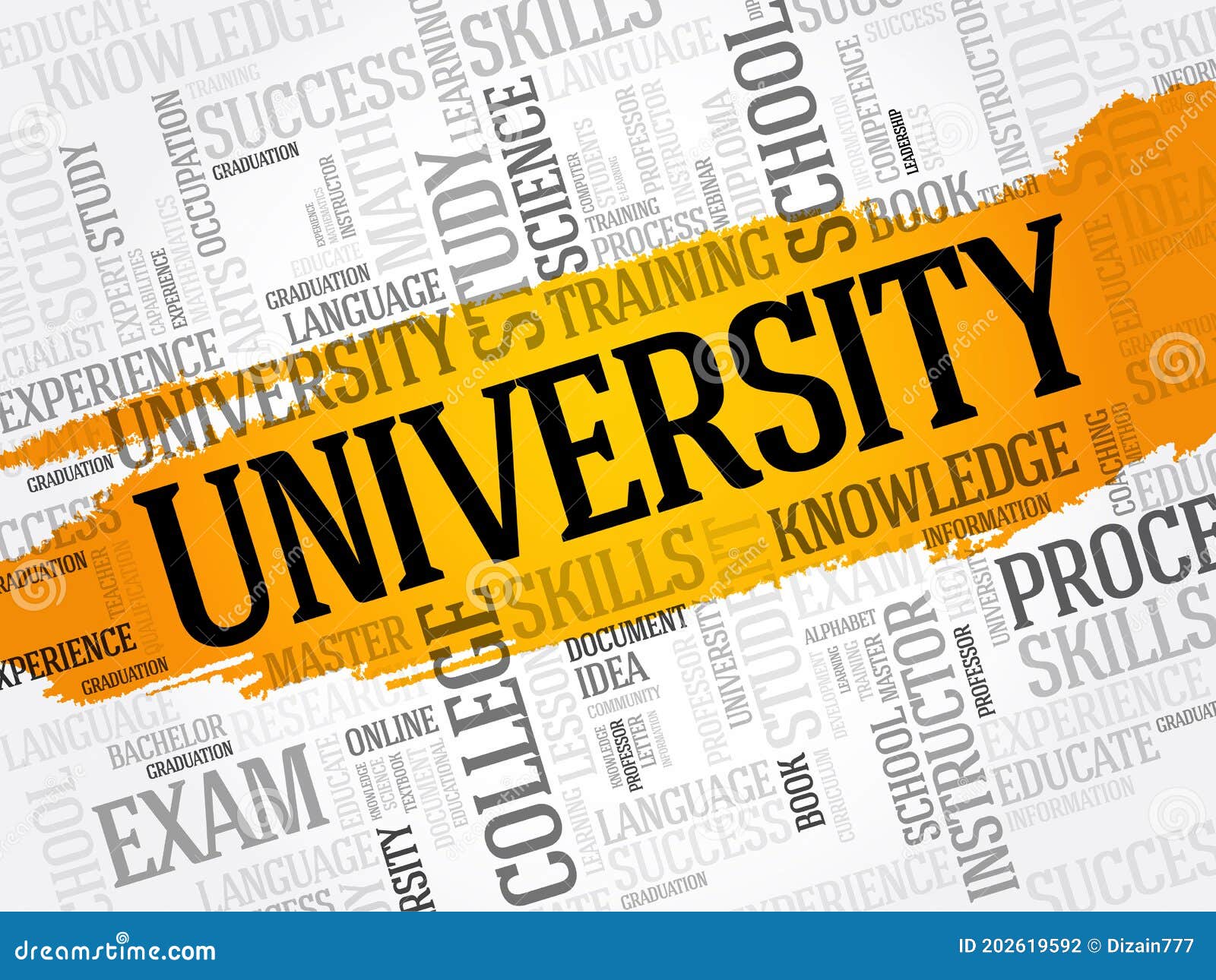 University Word Cloud Collage Stock Illustration - Illustration of ...