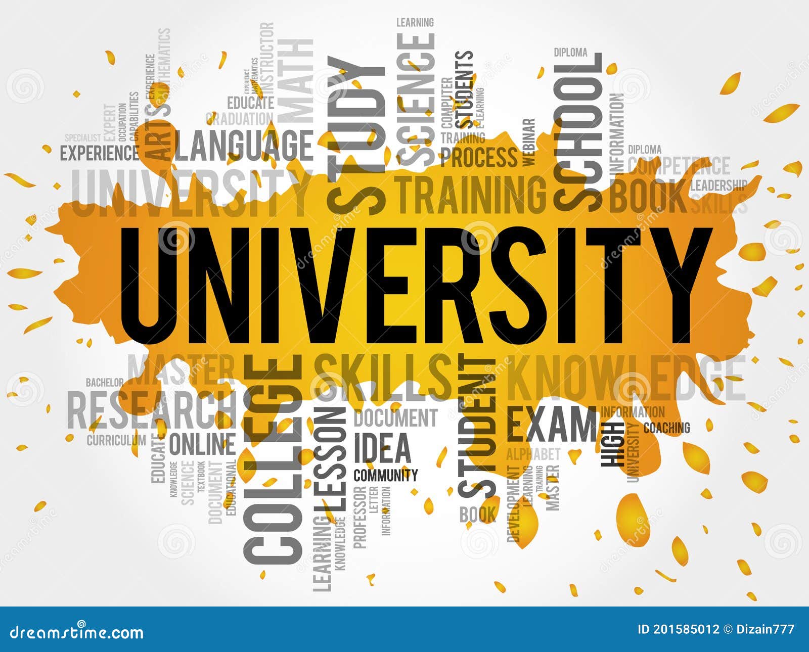 UNIVERSITY word cloud stock illustration. Illustration of cloud - 201585012