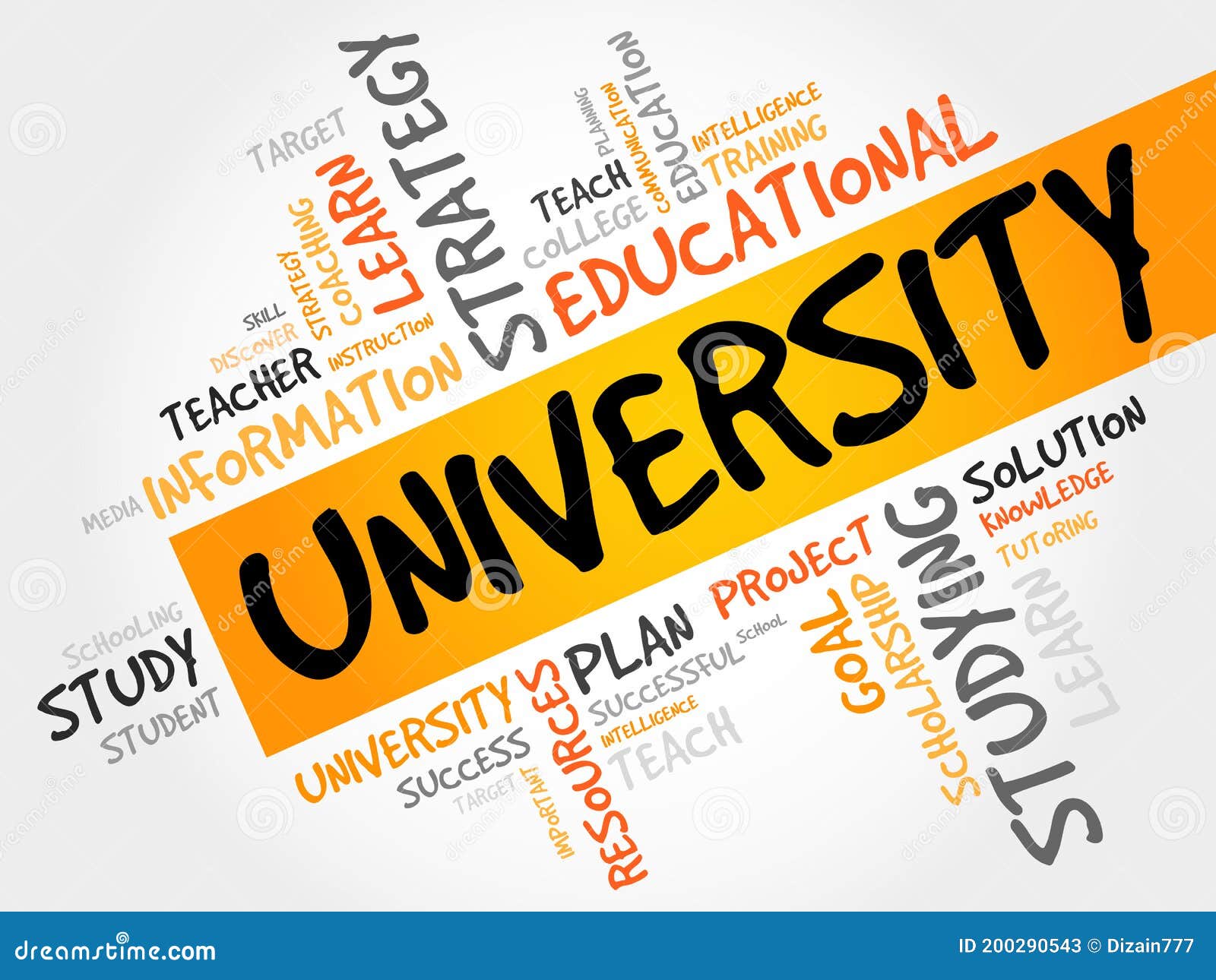 UNIVERSITY word cloud stock illustration. Illustration of certificate ...