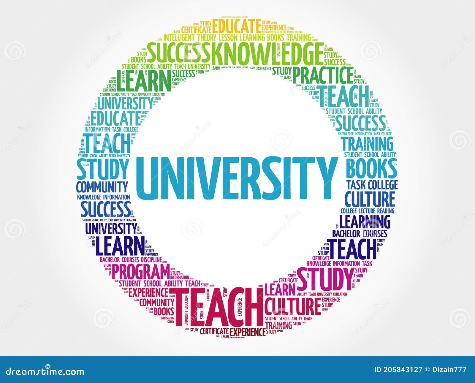 University word cloud stock illustration. Illustration of certificate ...