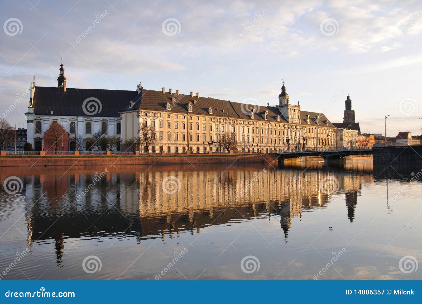 University of Wroclaw stock image. Image of school, sunset - 14006357