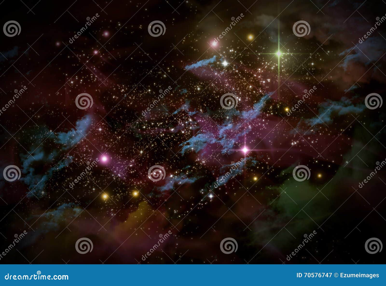 Universo Starscape stock de ilustración. Ilustración de cielo - 70576747