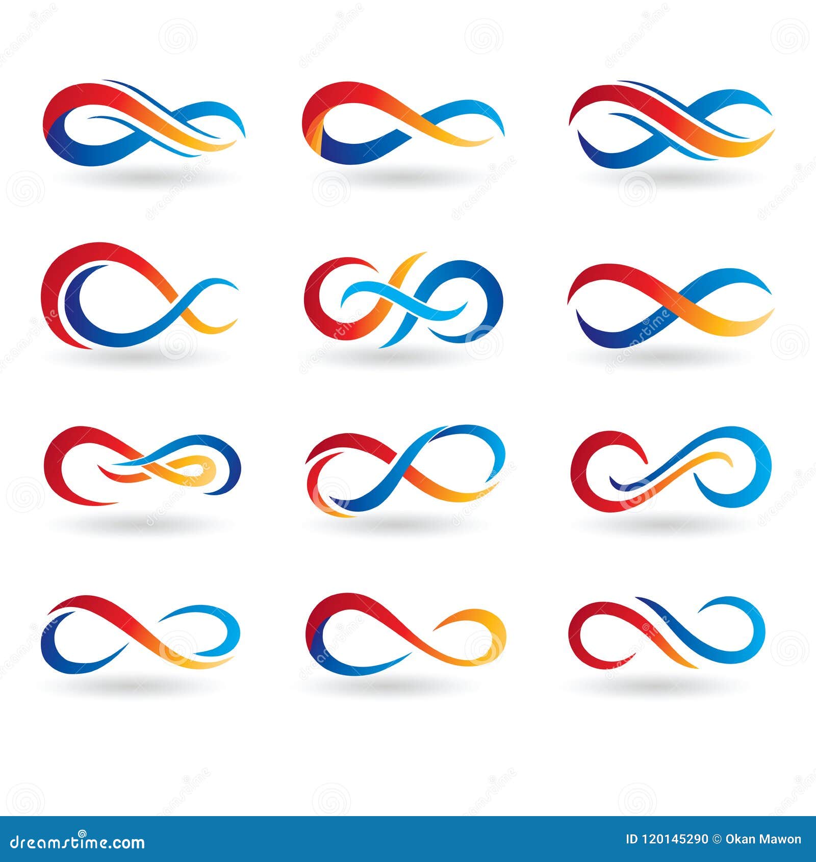 Unix Infinity Logo Vector Template Stock Vector - Illustration of ...