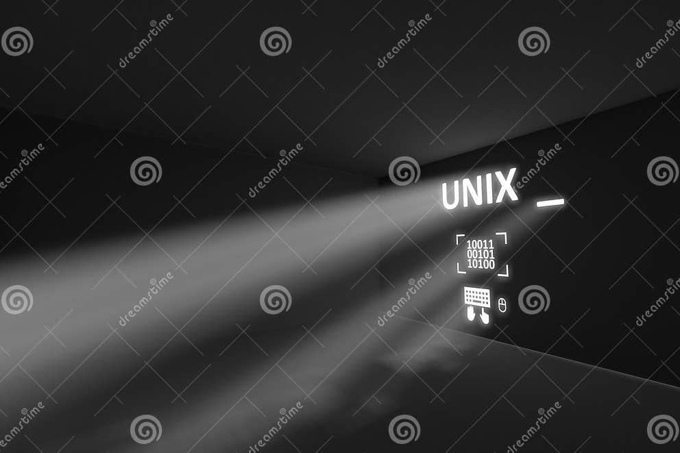 UNIX Rays Volume Light Concept 3d Stock Illustration - Illustration of ...