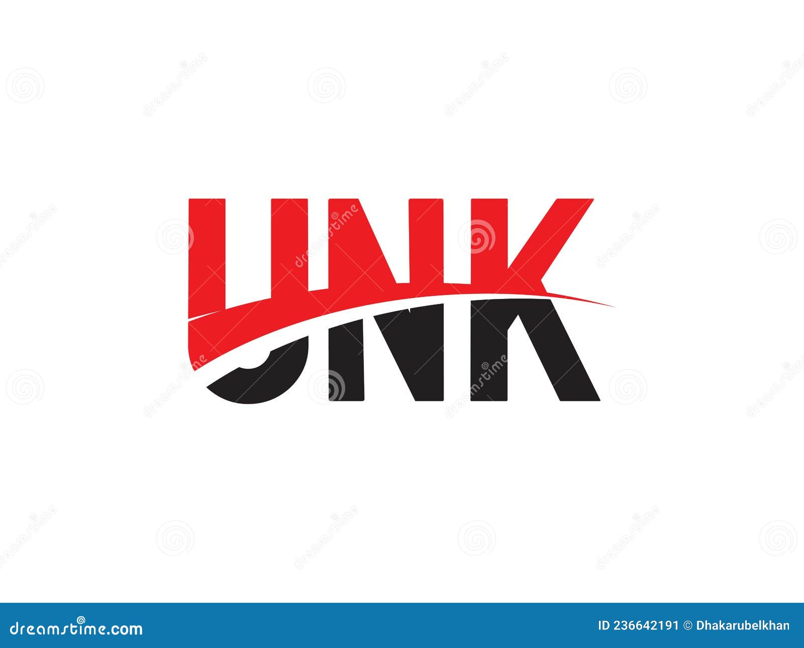 UNK Letter Initial Logo Design Vector Illustration Stock Vector ...