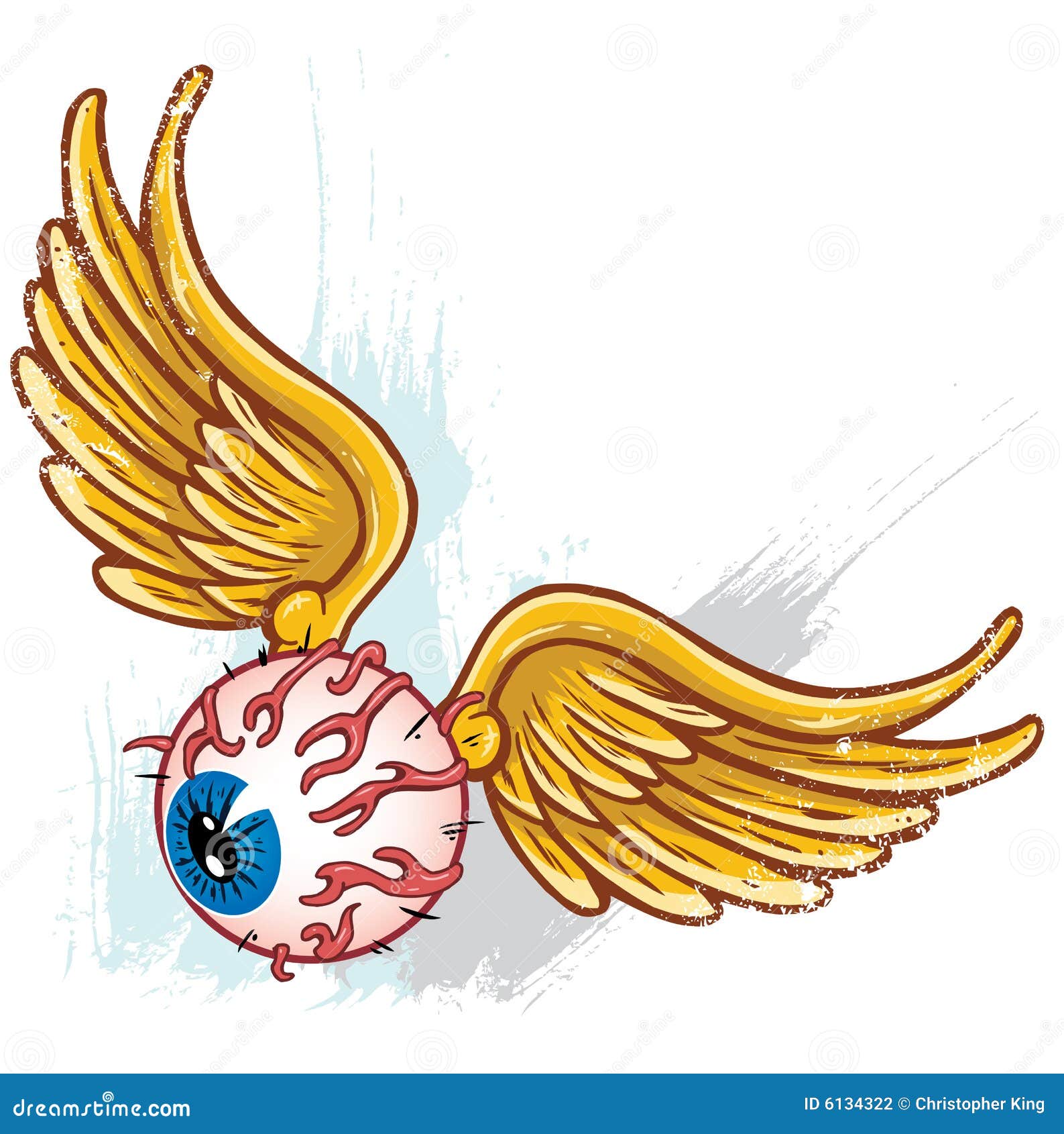 Unk Style Flying Eyeball with Wings Vector Stock Vector - Illustration ...