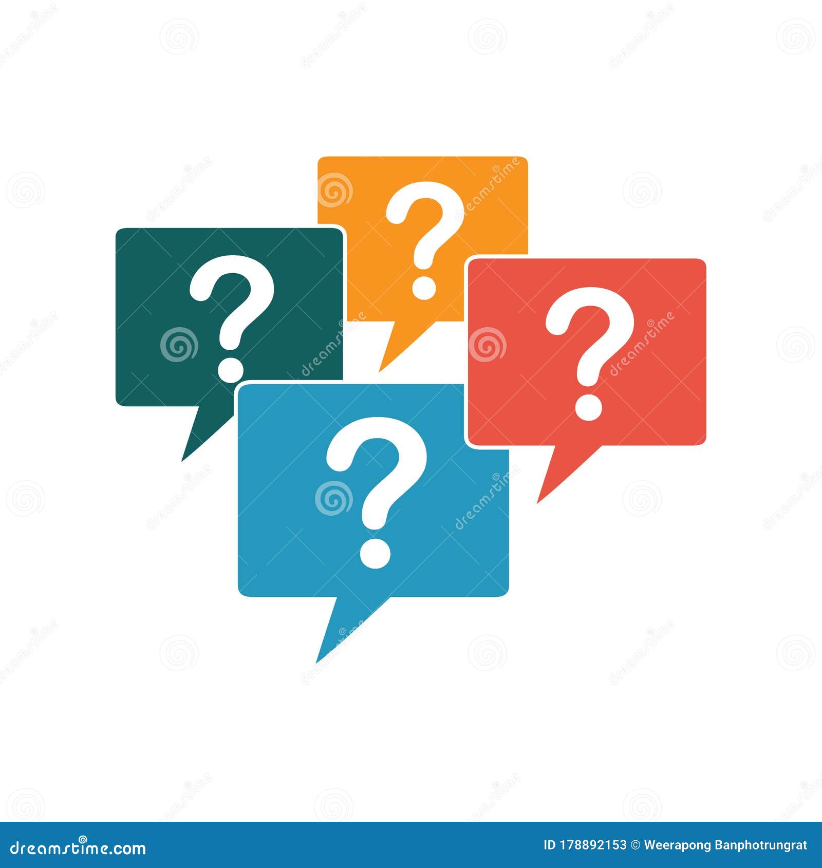 Answer and Question Icon for Asking Stock Vector - Illustration of ...
