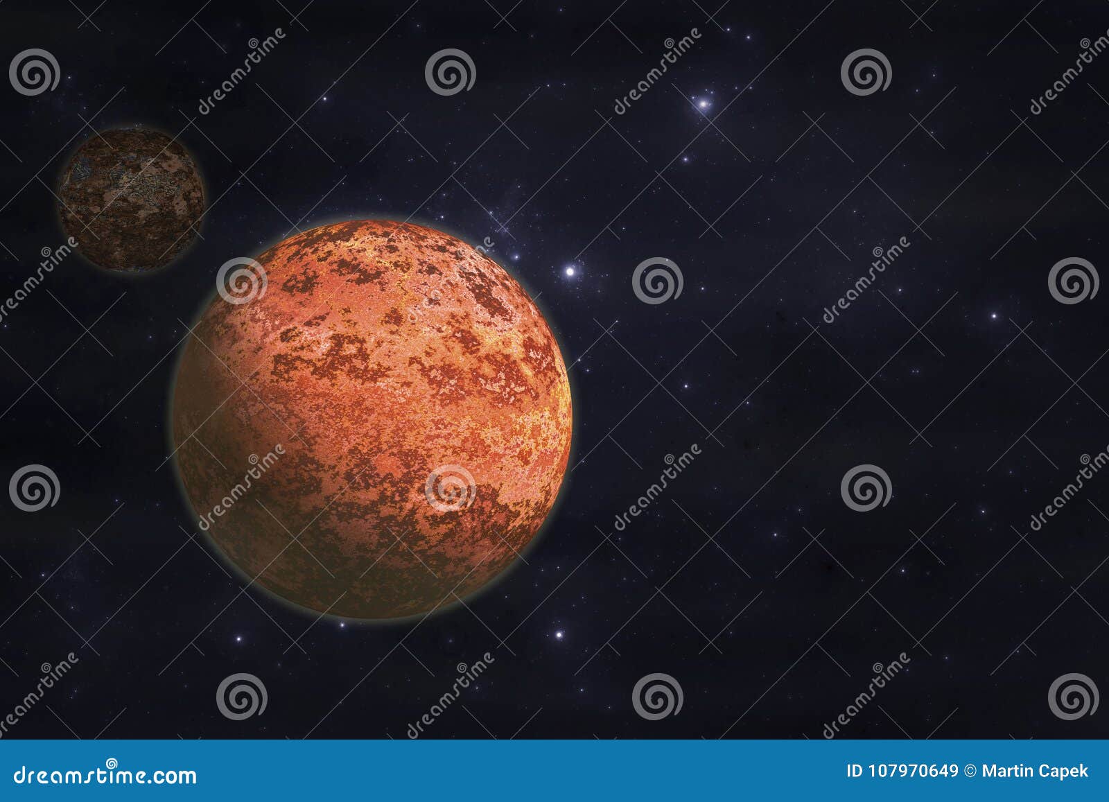 Unknown Alien Planet in Deep Space Stock Illustration - Illustration of ...