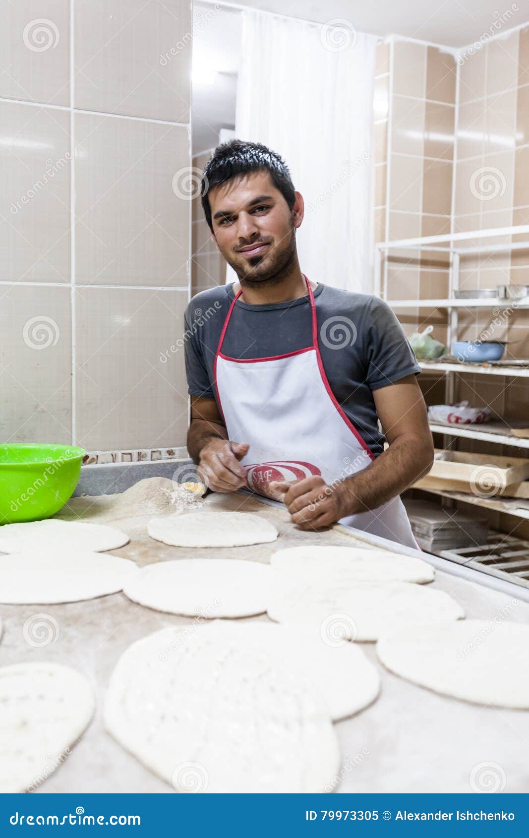 An Unknown Baker in a Traditional Turkish Bakery Editorial Image ...