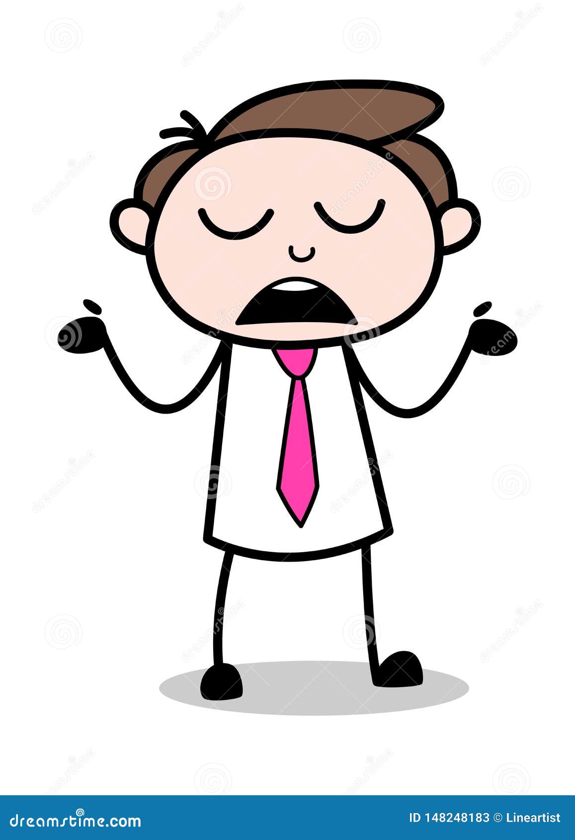 Unknown Behavior - Office Businessman Employee Cartoon Vector ...