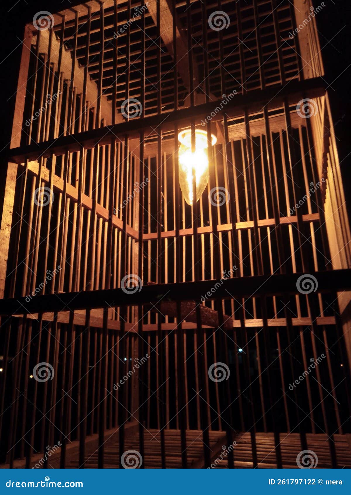 The Unknown Cage Filled with Bits of Trapped Light Stock Photo - Image ...