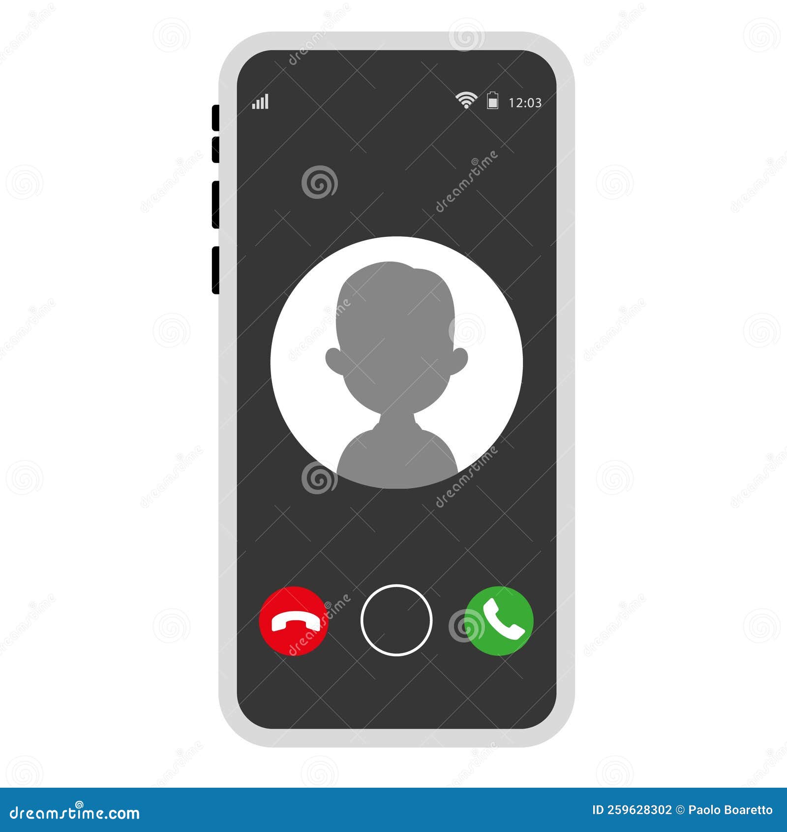 Unknown Caller Concept. Flat Vector Illustration Stock Illustration ...