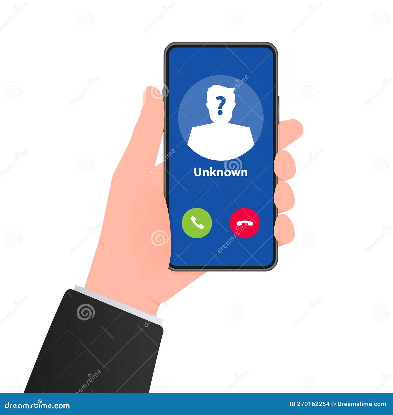 Unknown Caller. Scam Phone Call. Vector Illustration. Stock Vector ...