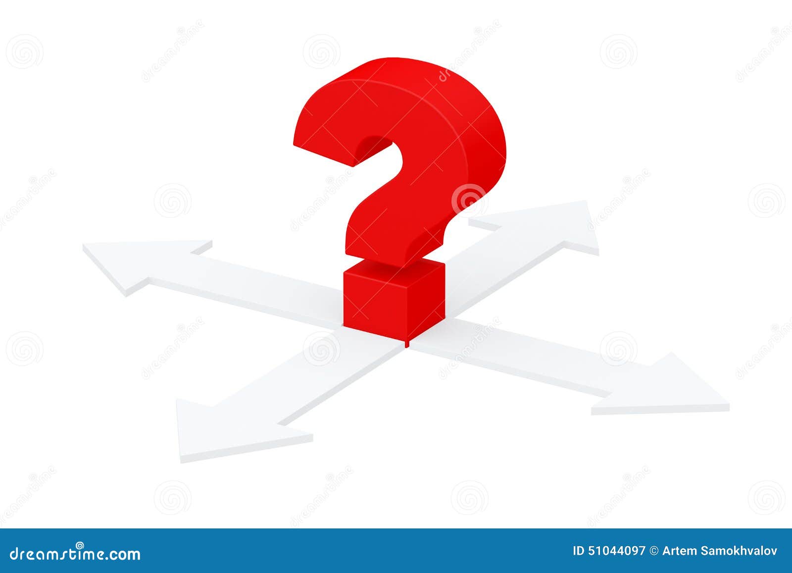 Unknown Direction. Gray Arrows and Red Question Mark (isolated) Stock ...
