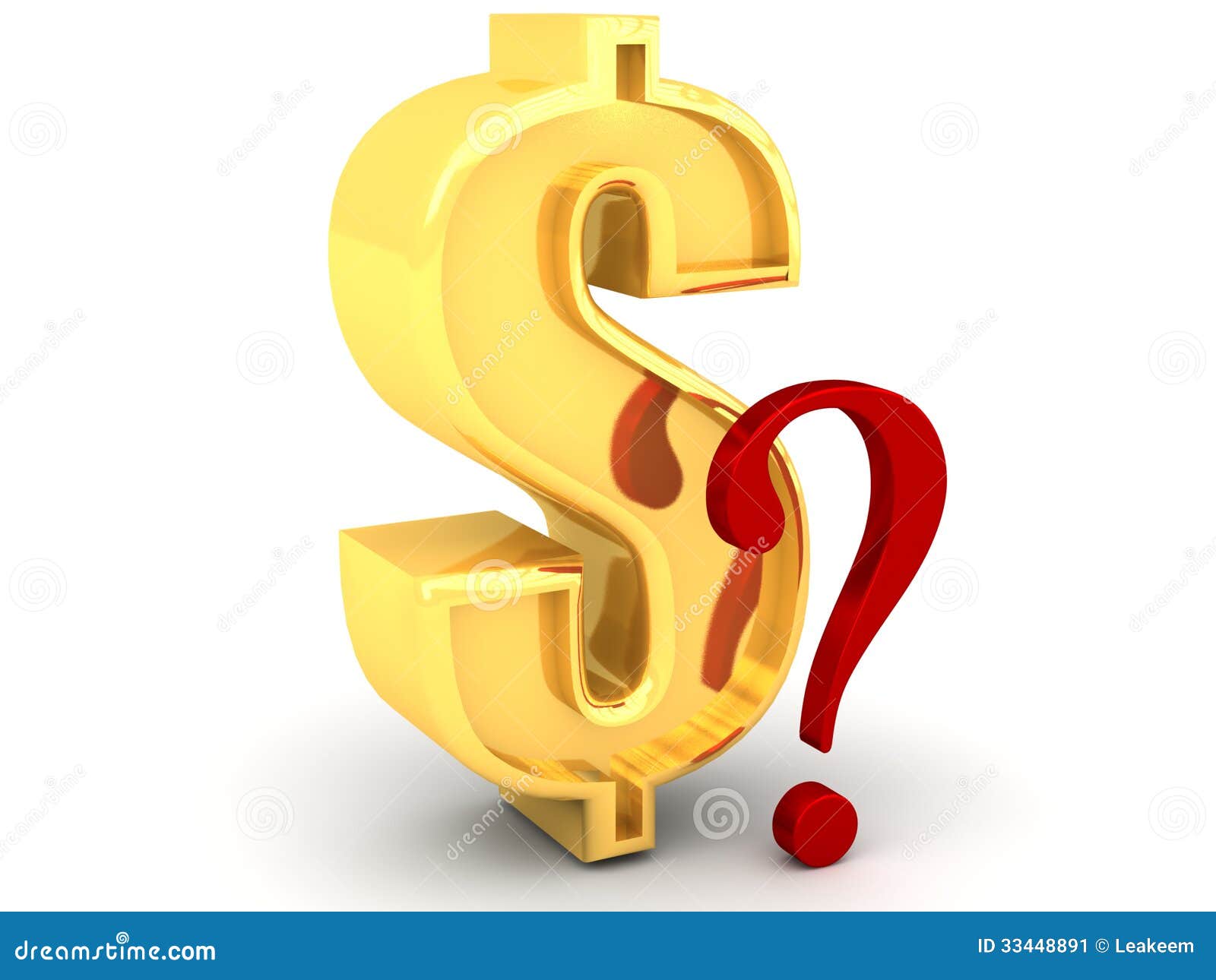 Unknown Dollar Value with a Question Mark Stock Illustration ...