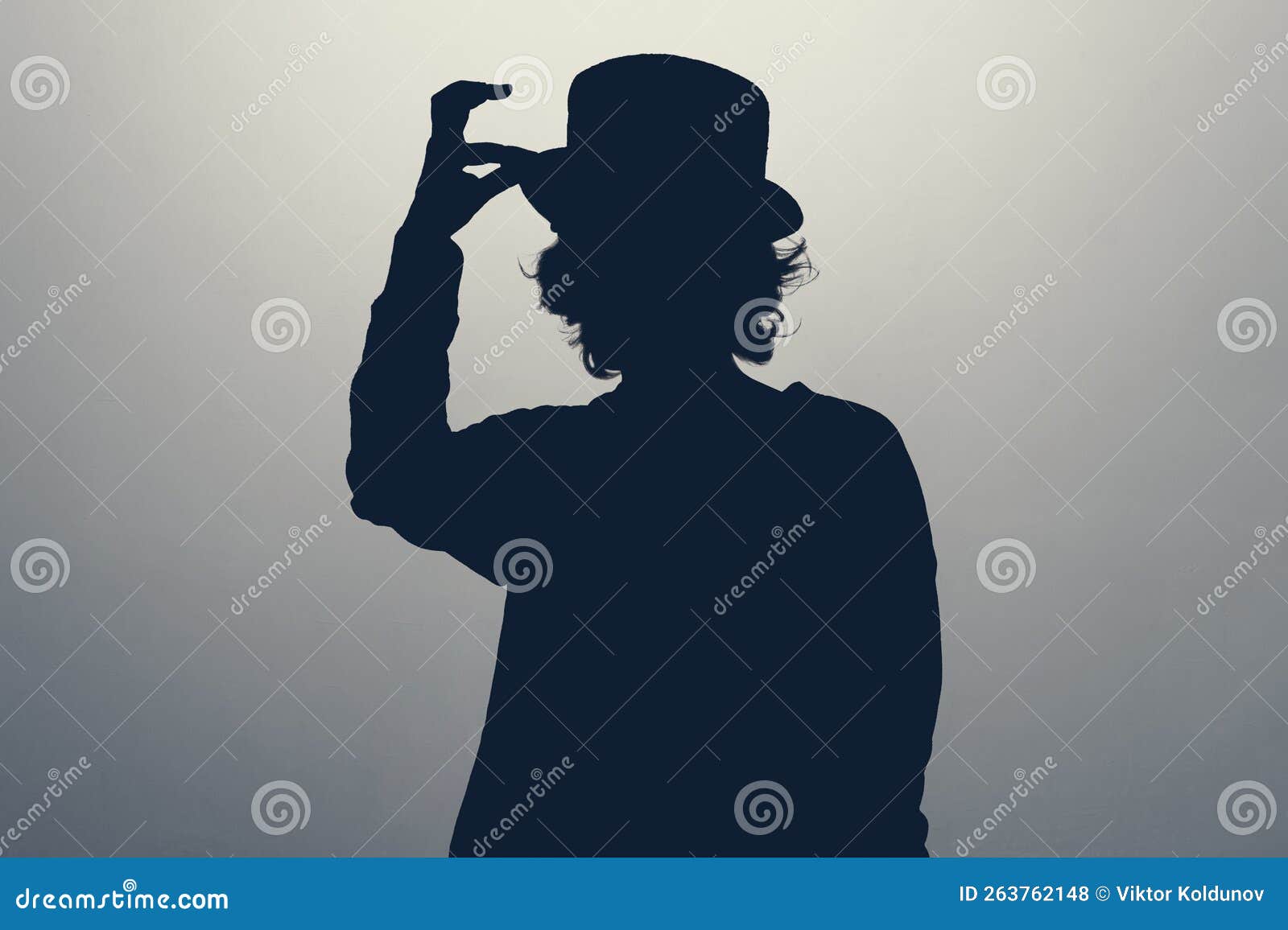 Unknown Female Person Silhouette in Studio. Stay Anonym, Hide Identity ...