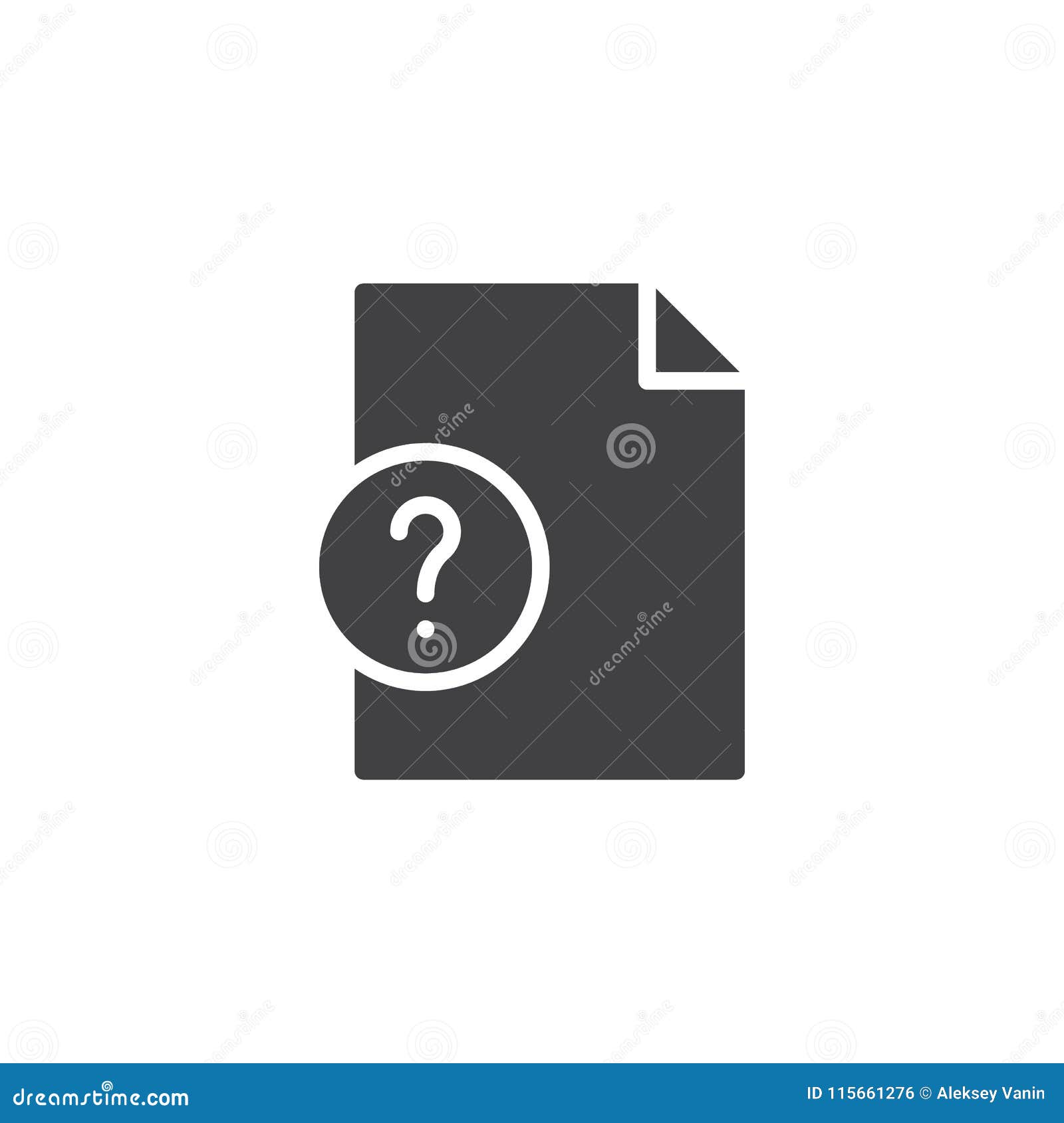 Unknown File Format Vector Icon Stock Vector - Illustration of ...