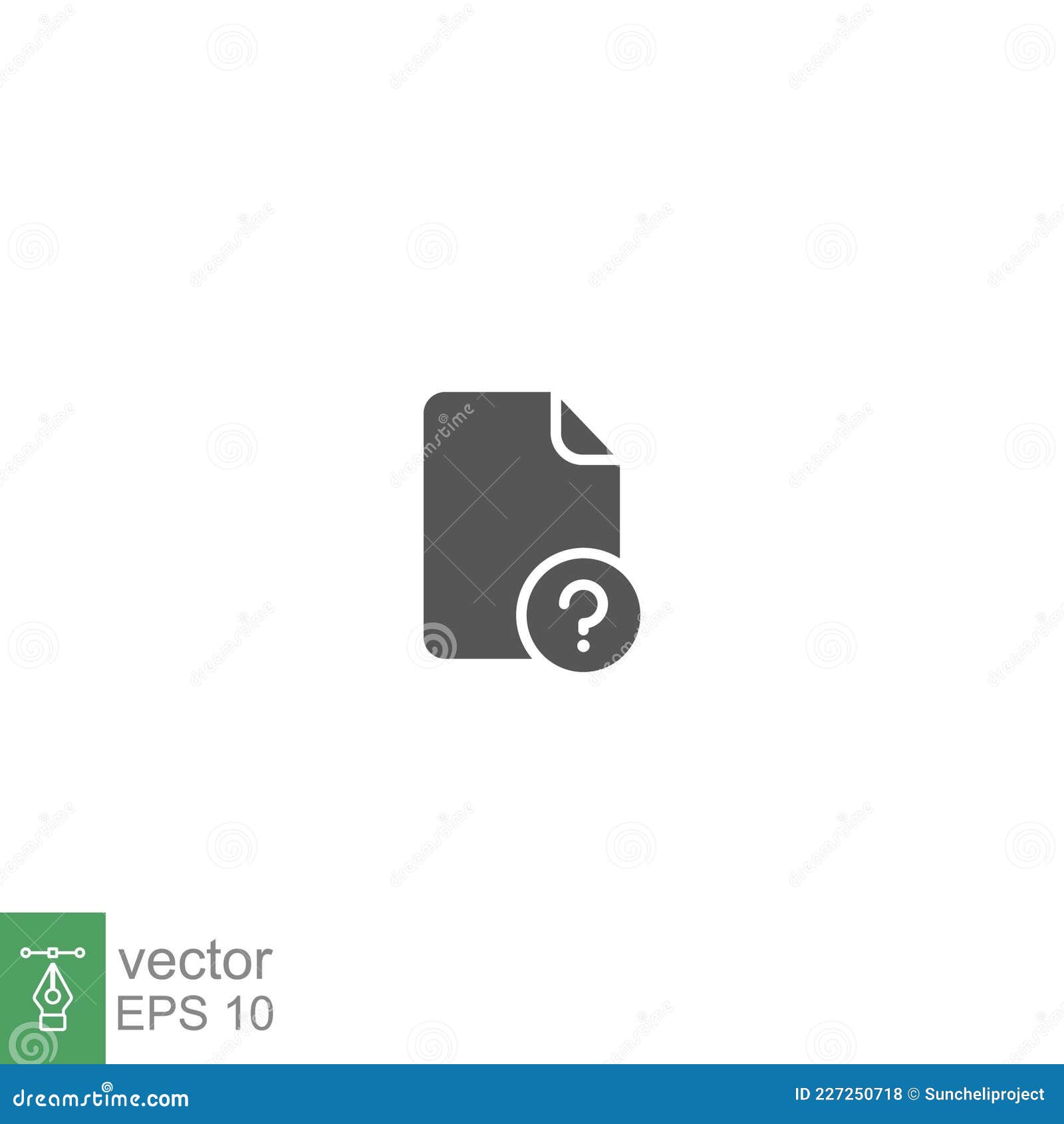 Unknown File Icon, Paper, Question Mark. Unverified Documents File ...