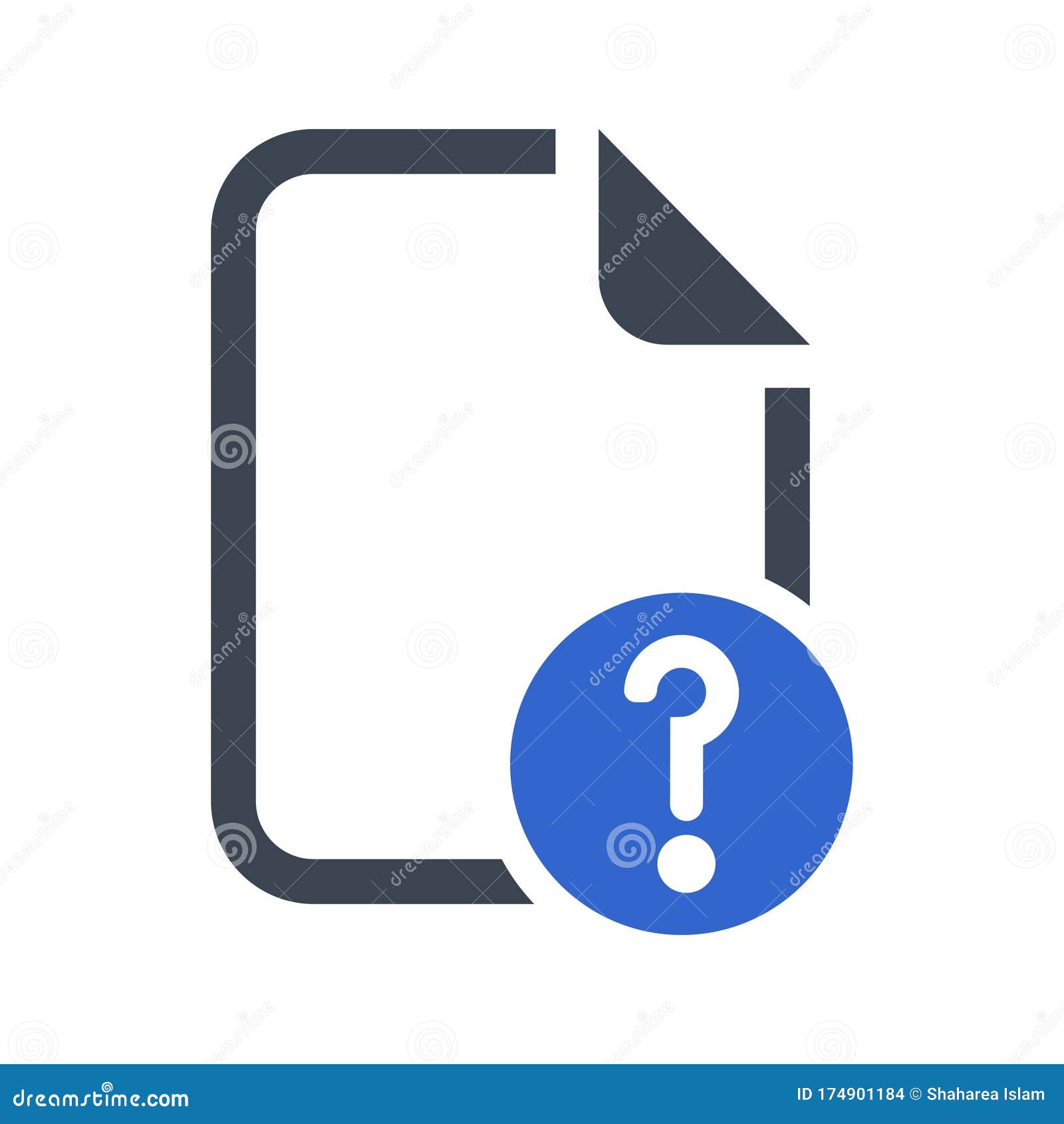 Unknown file icon stock vector. Illustration of file - 174901184